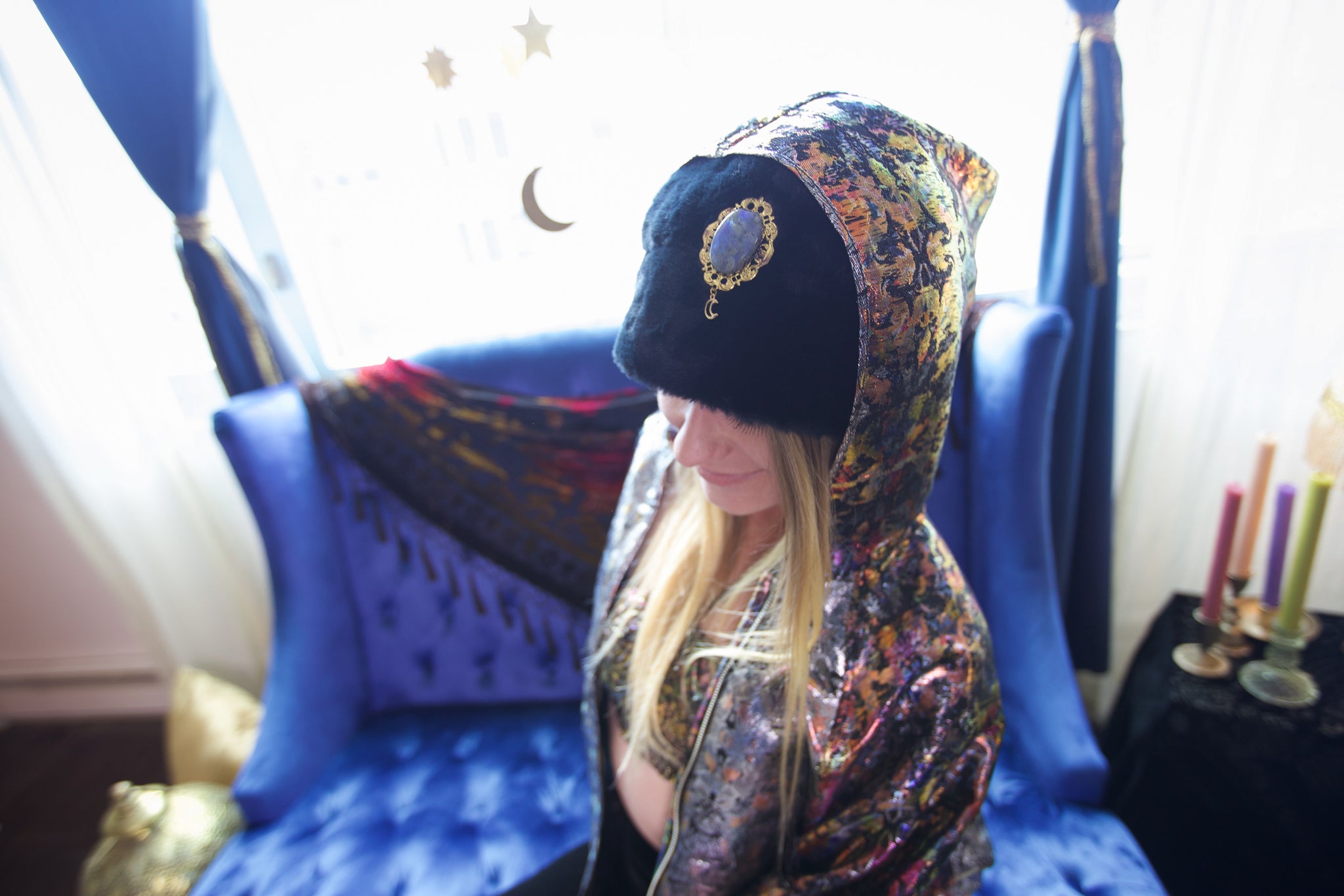 RESTOCK COMING Reversible Dark Iridescent Metallic Jacket with Hood ...