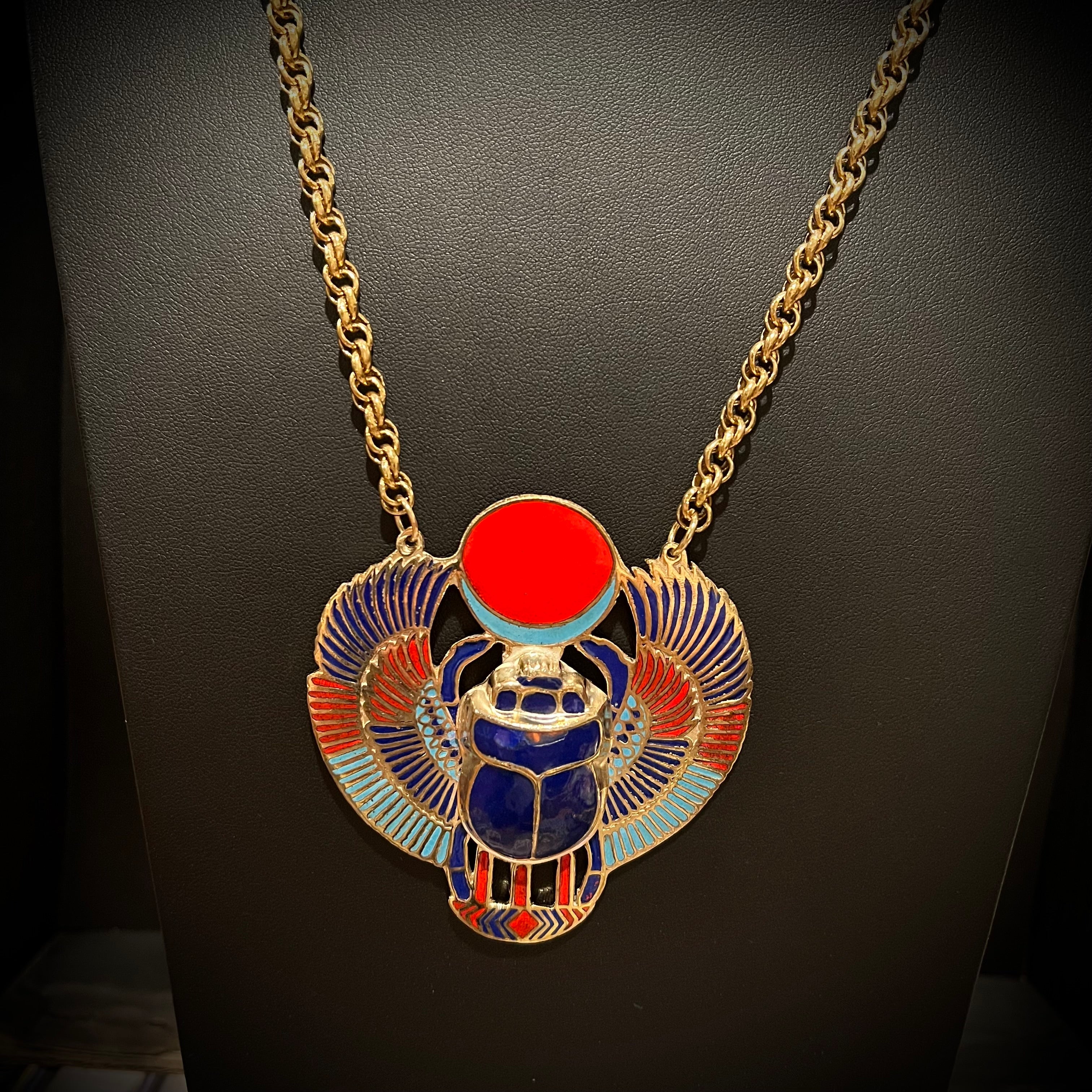 Large Scarab Necklace – Poppy California Shop