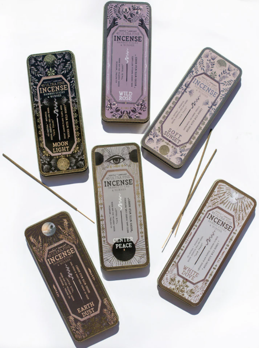 Premium Stick Incense with Tin Burner – Poppy California Shop