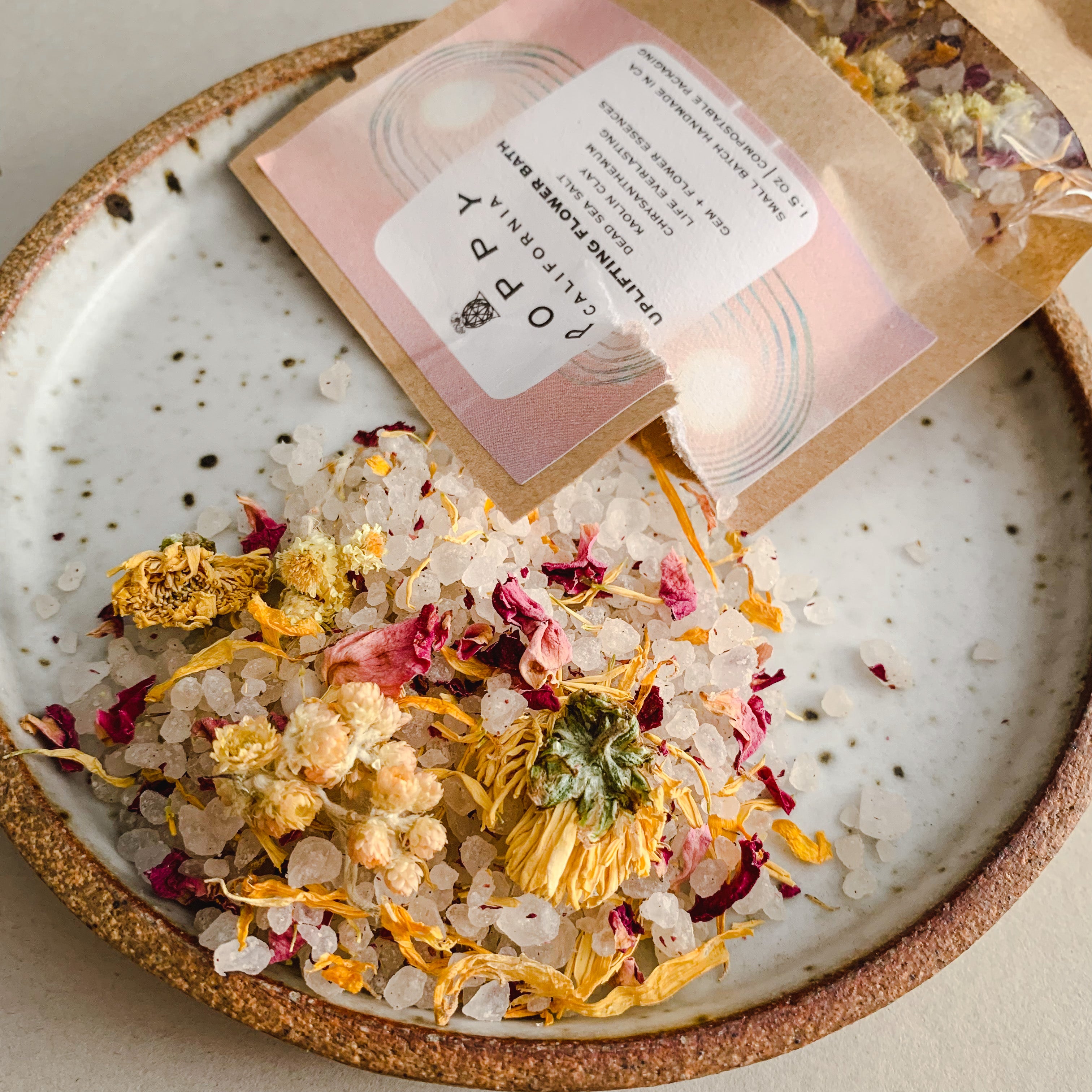 Uplifting Flower Bath Salt Packet – Poppy California Shop