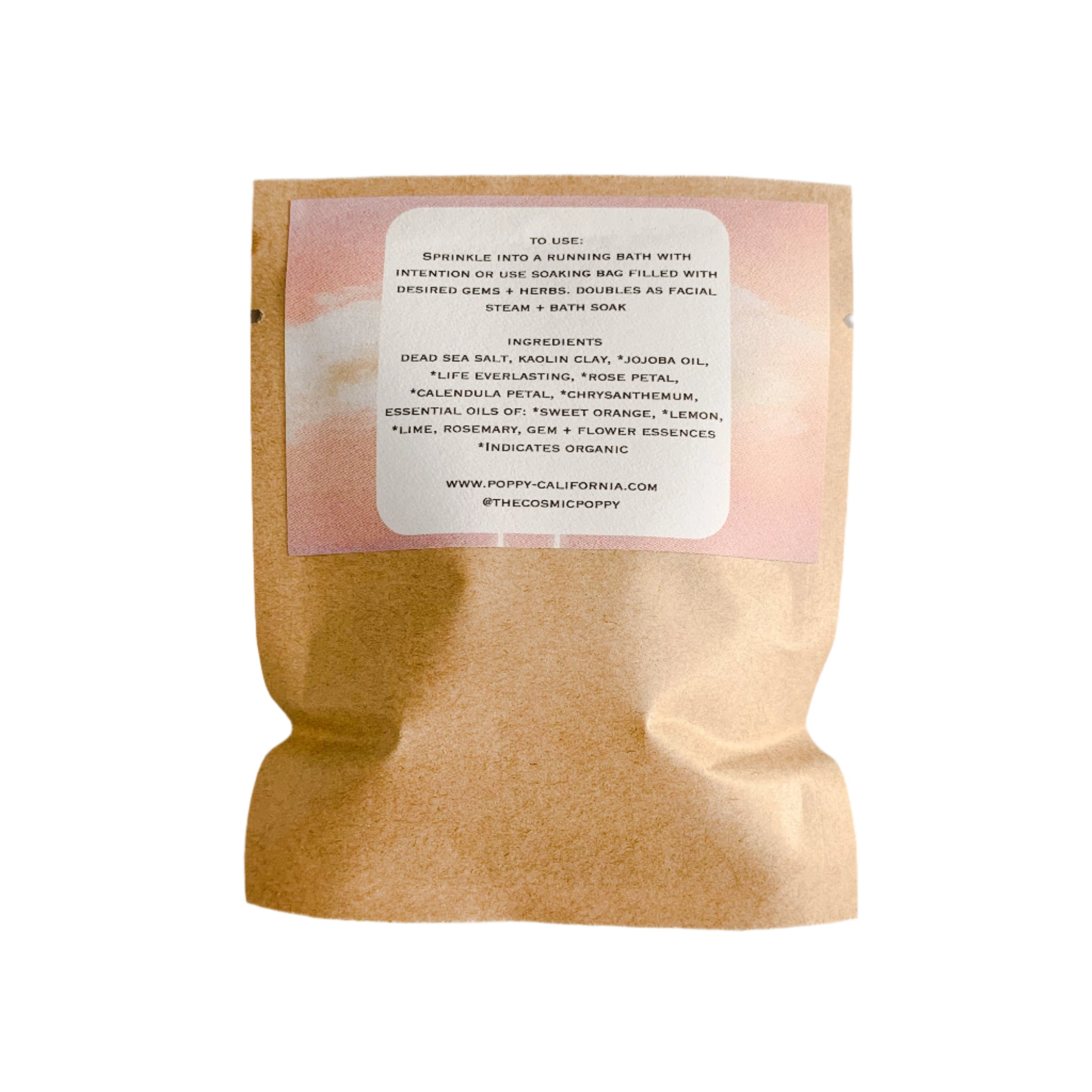 Uplifting Flower Bath Salt Packet – Poppy California Shop